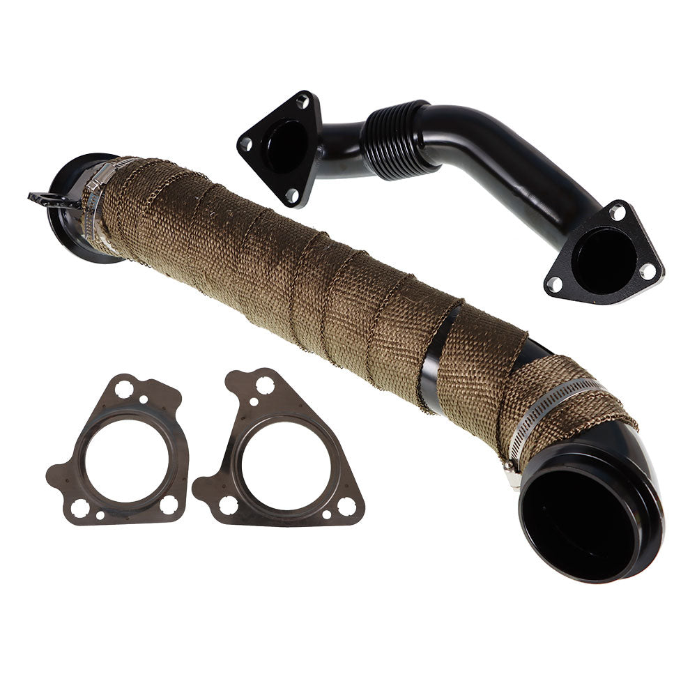 labwork 3" Turbo DownPipe&Passenger Up-Pipe For LB7 LLY LBZ LMM LML 6 ...