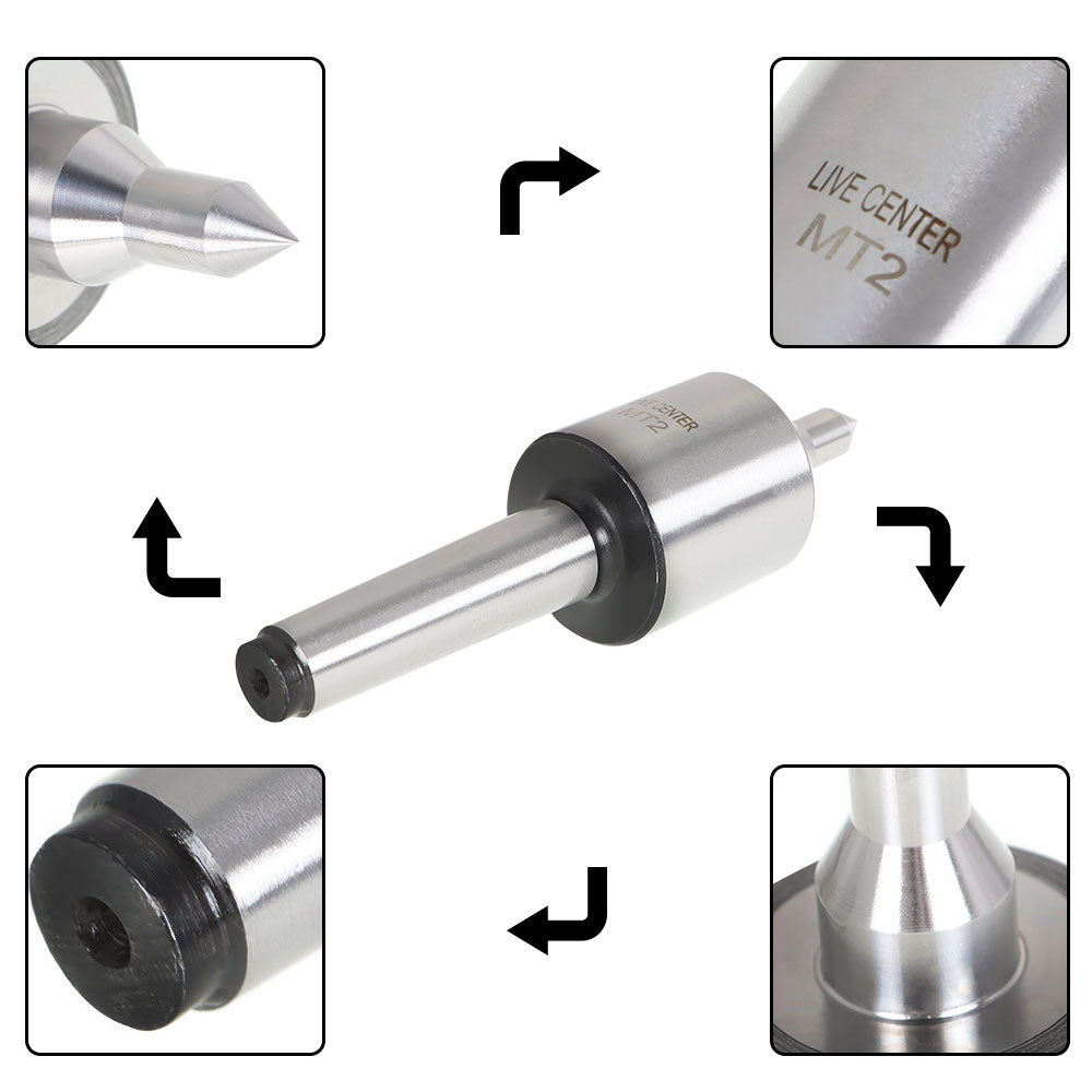 MT2 Live Center For CNC Long Spindle Lathe Tool Morse Taper Precision ...