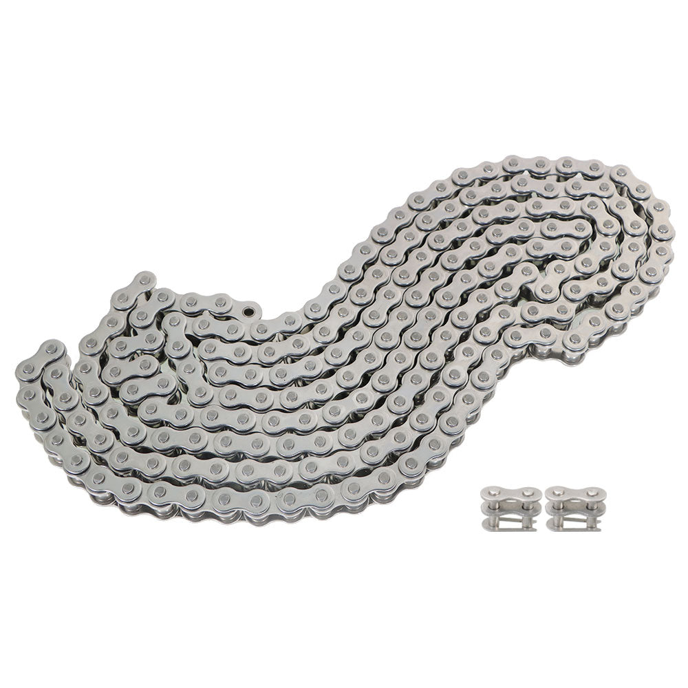#50SS Stainless Steel Roller Chain X 10 Feet + 2 Free Connecting Links ...