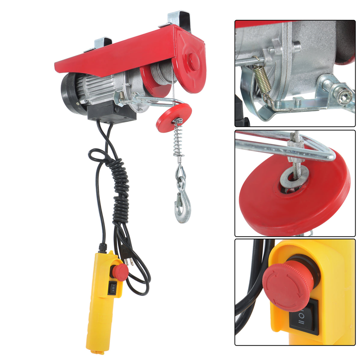 PA200 Electric Hoist 440lbs w/ Remote, 110V 510W, 40ft Lift, 2 Speeds ...