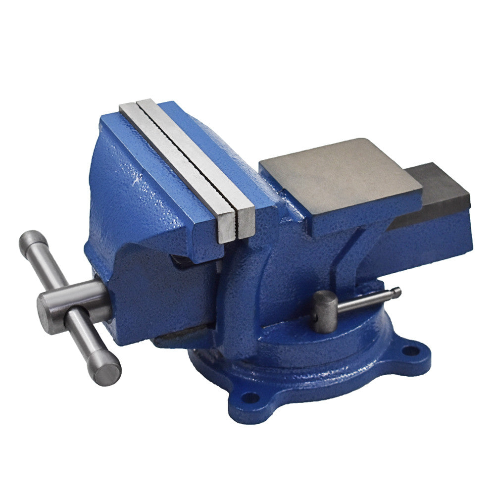 5" Bench Vise with Anvil Swivel Locking Base Table Top Clamp Heavy Dut ...