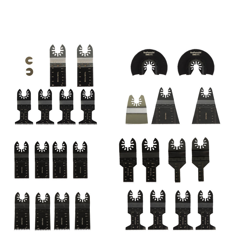 29 Pieces Universal Wood Metal Oscillating Multi Tool Quick Release Sa ...