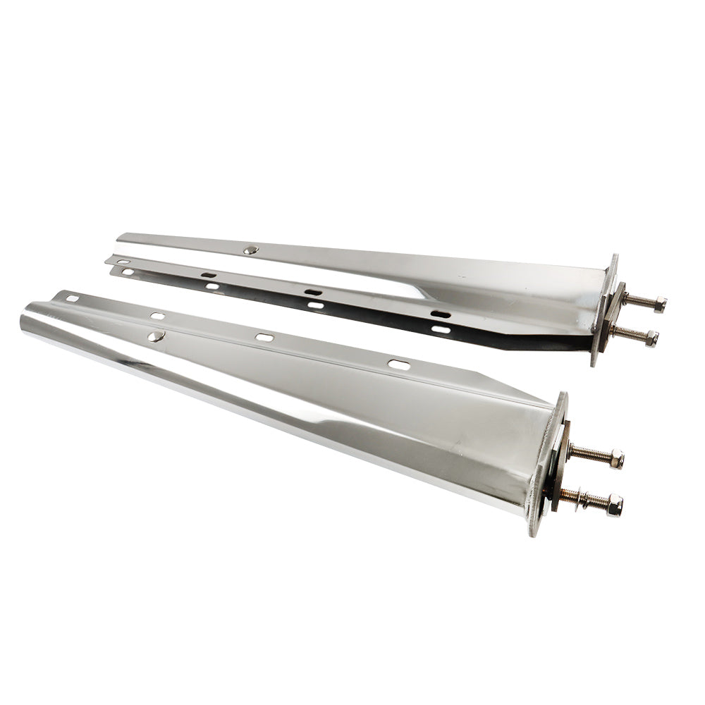 2-1/2" Bolt Semi Truck Tapered 30" Stainless Steel Straight Mud Flap H ...