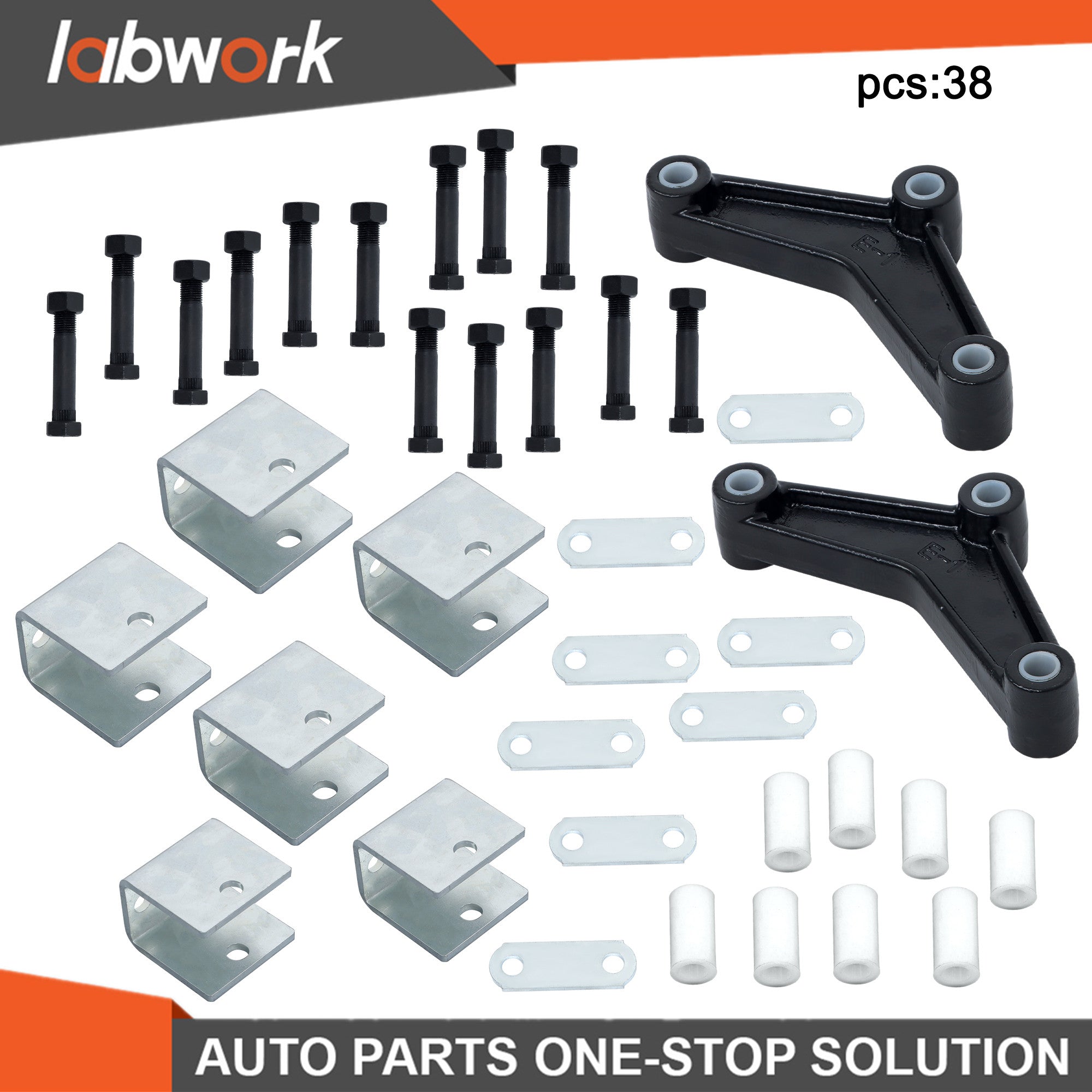 Labwork Trailer Leaf Spring Hanger Kit for Double Eye Springs Tandem A ...