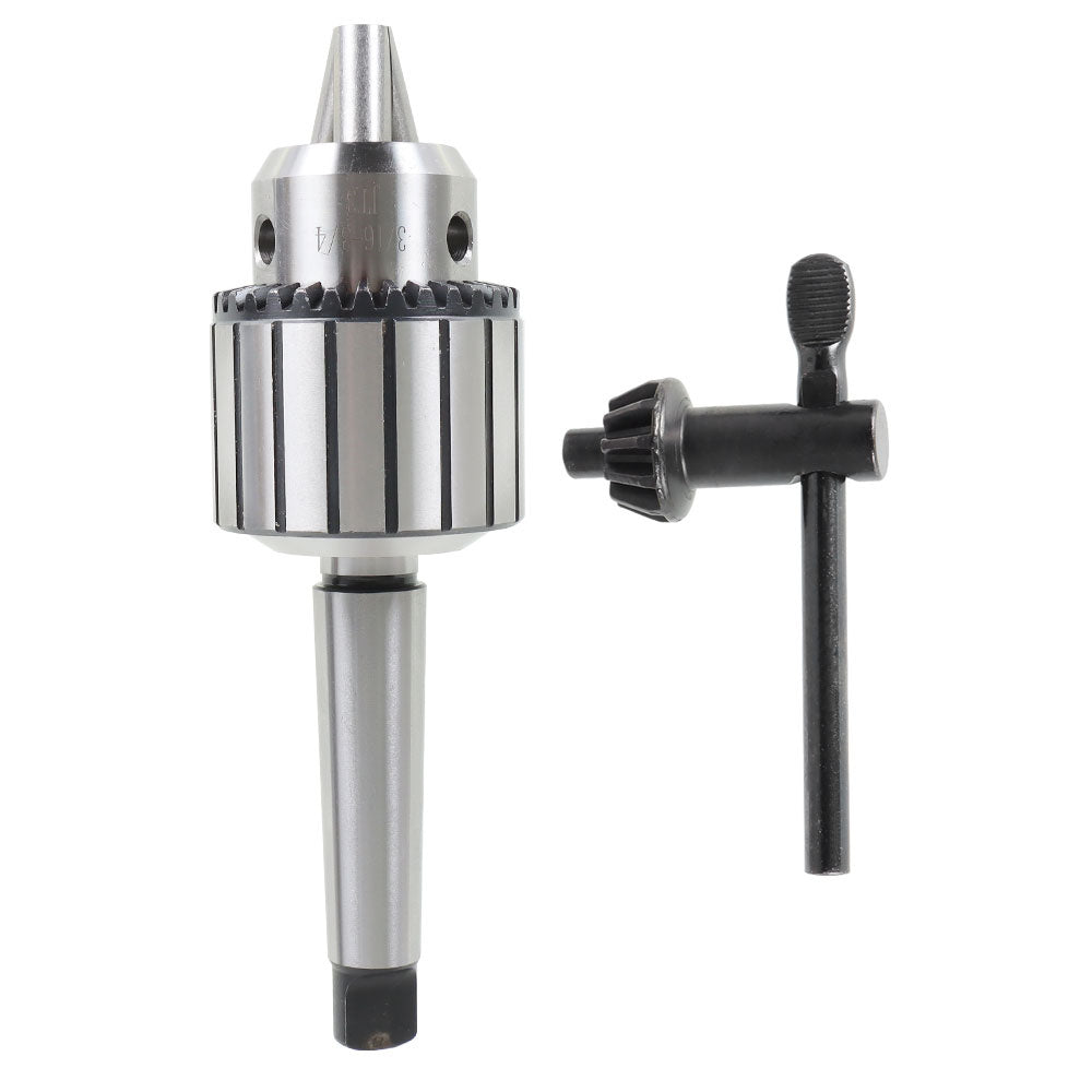 Heavy Duty Drill Press Chuck 3/4" MT3 Taper With Chuck Key 3MT Shank ...