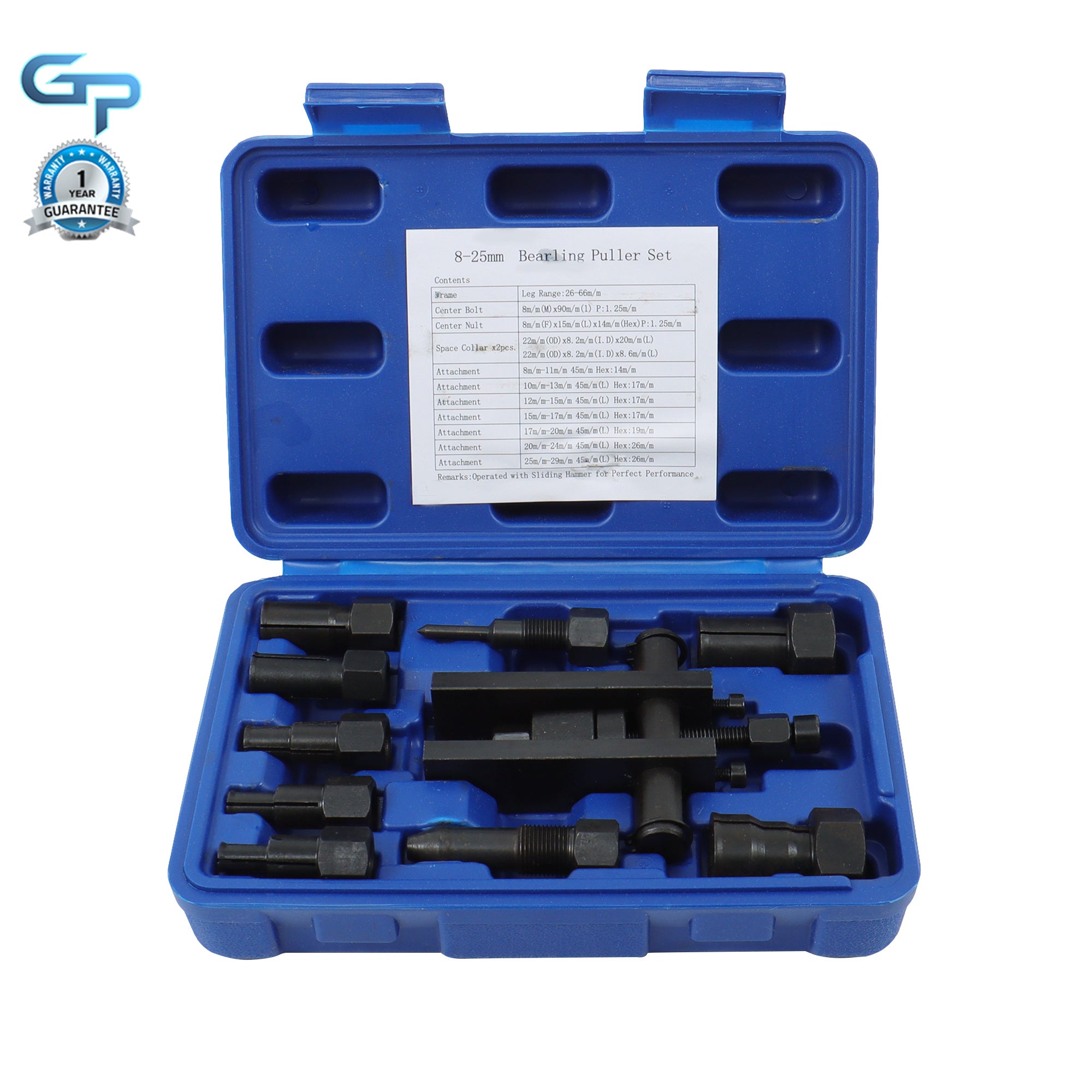 8-25MM Motorcycle Internal Bearing Puller Set Inner Bearing Puller Set ...