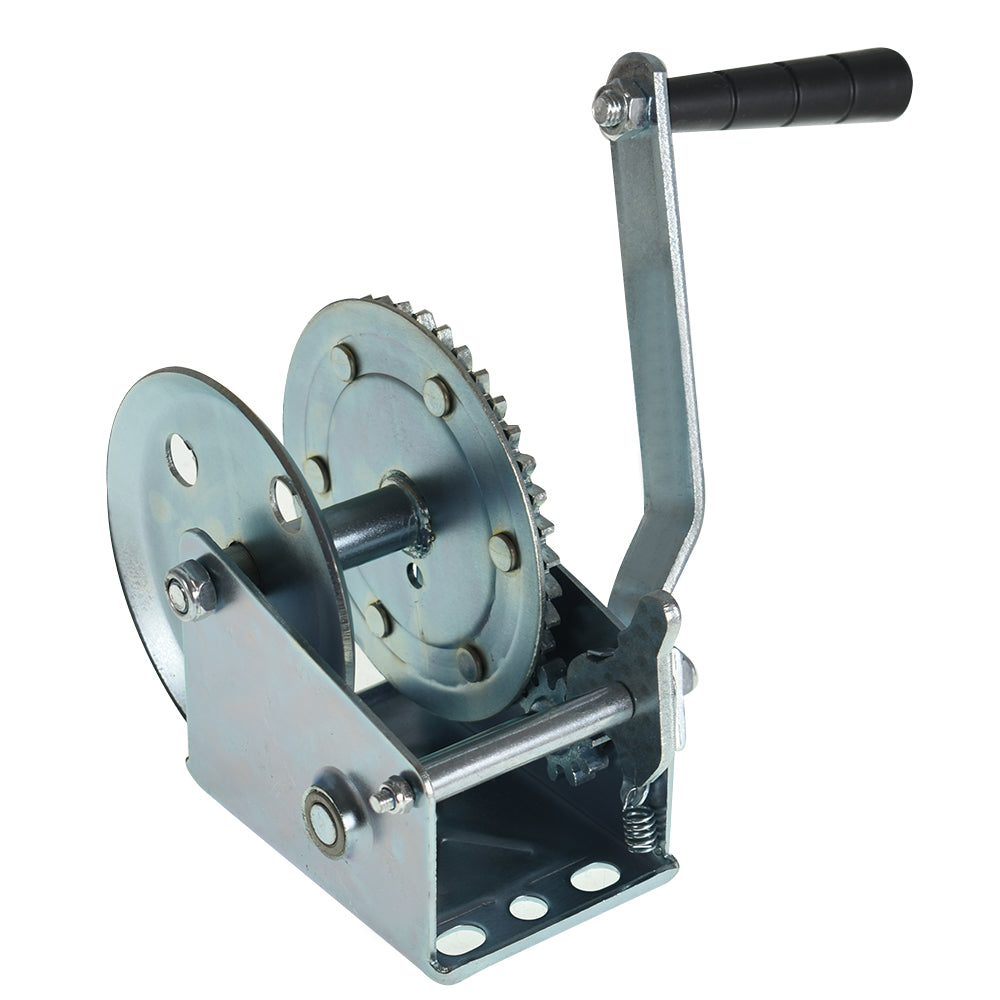 High Carbon Steel 1100lbs Heavy Duty Hand Winch Crank Cable Manual Win ...