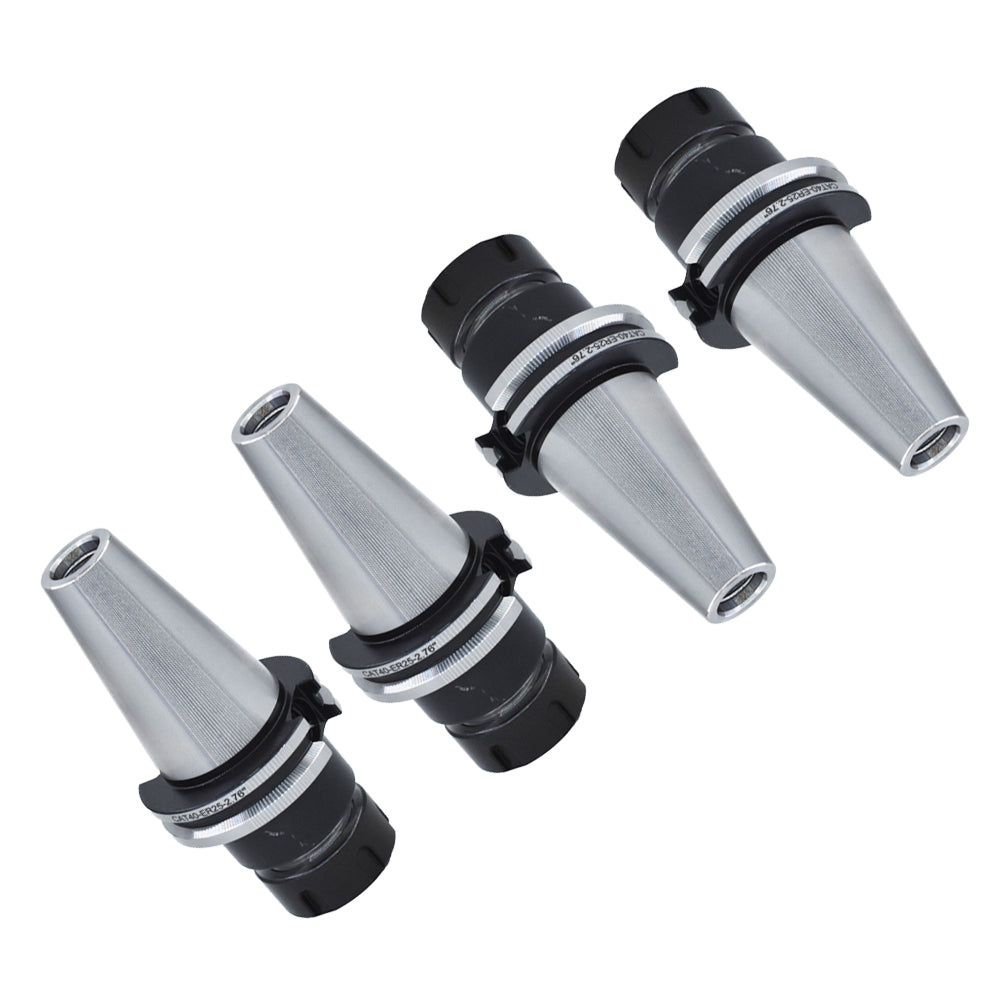 CAT40 ER25 Collet Chuck W. 2.76" Gage Length Chucks Tool Holder Set 4 ...