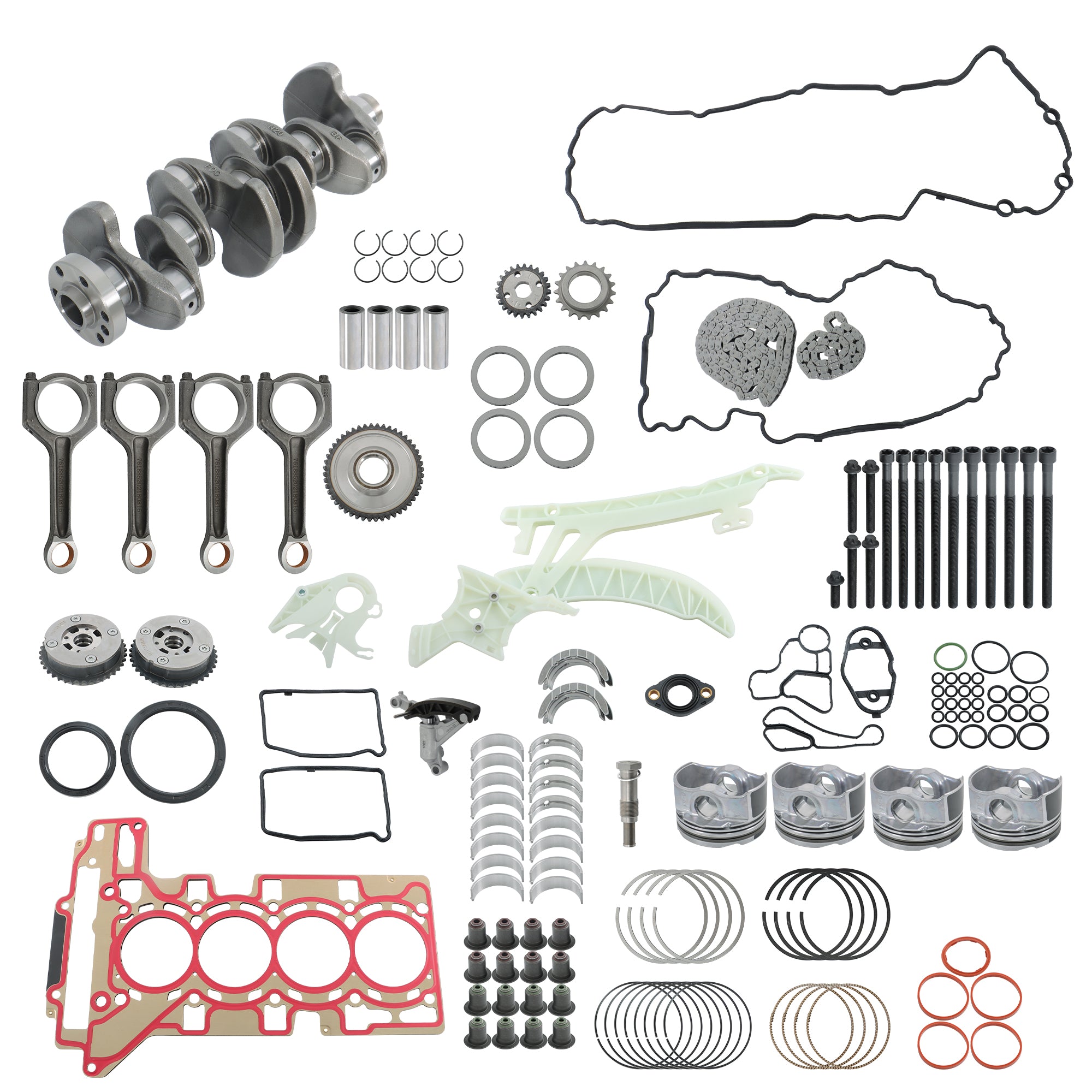 Labwork Engine Rebuild Kit CR 10:1 For BMW 2.0T N20B20 Gasket / Timing ...