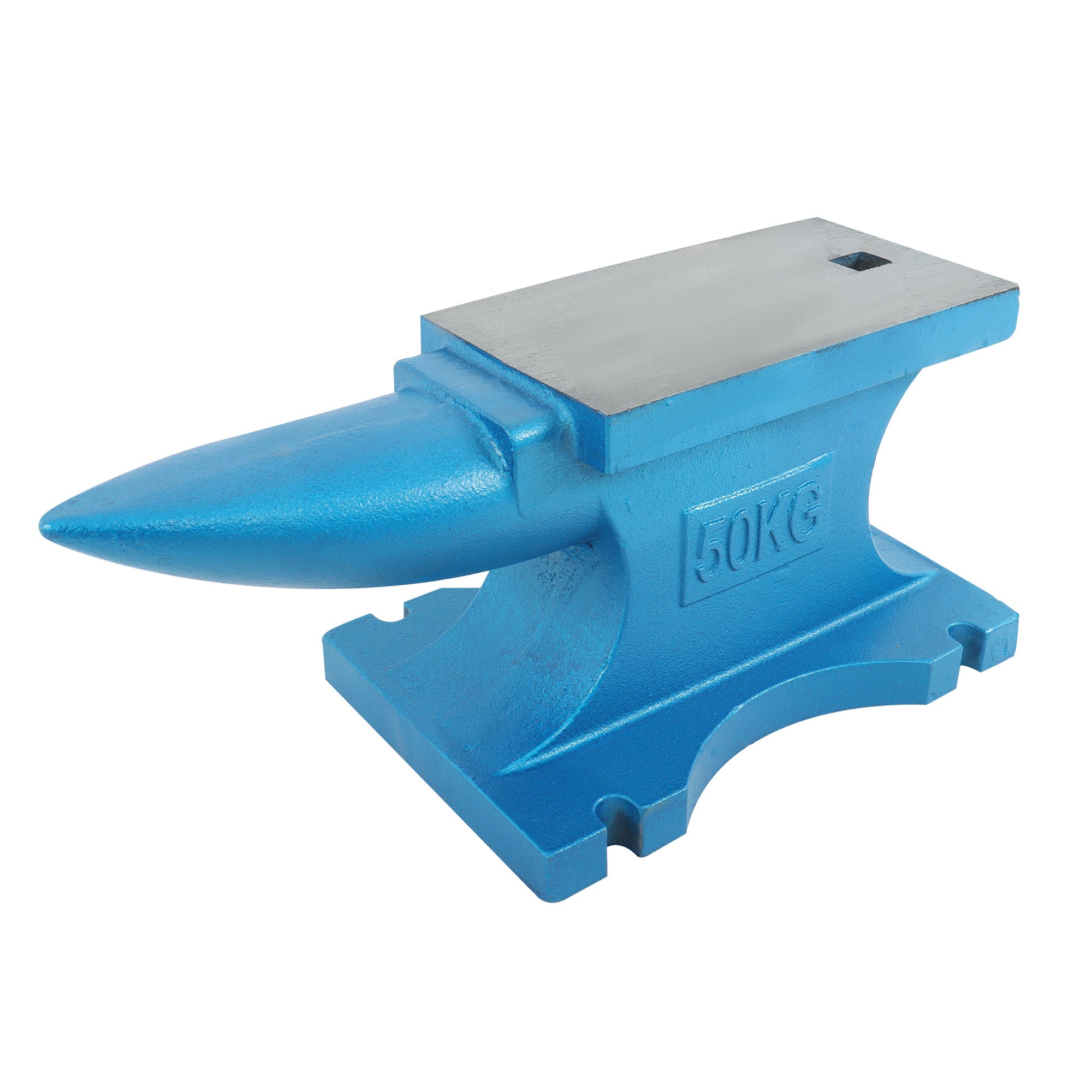 50KG Forged Iron Anvil 110LB Heat-Treated Long Radius Corners Blacksmi ...