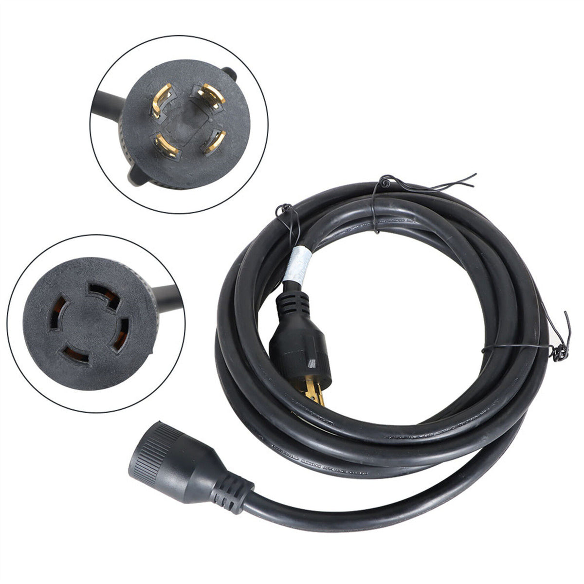 30Amp 15FT RV Power 4-Prong Extension Generator Cord w/ Inlet Box L14 ...