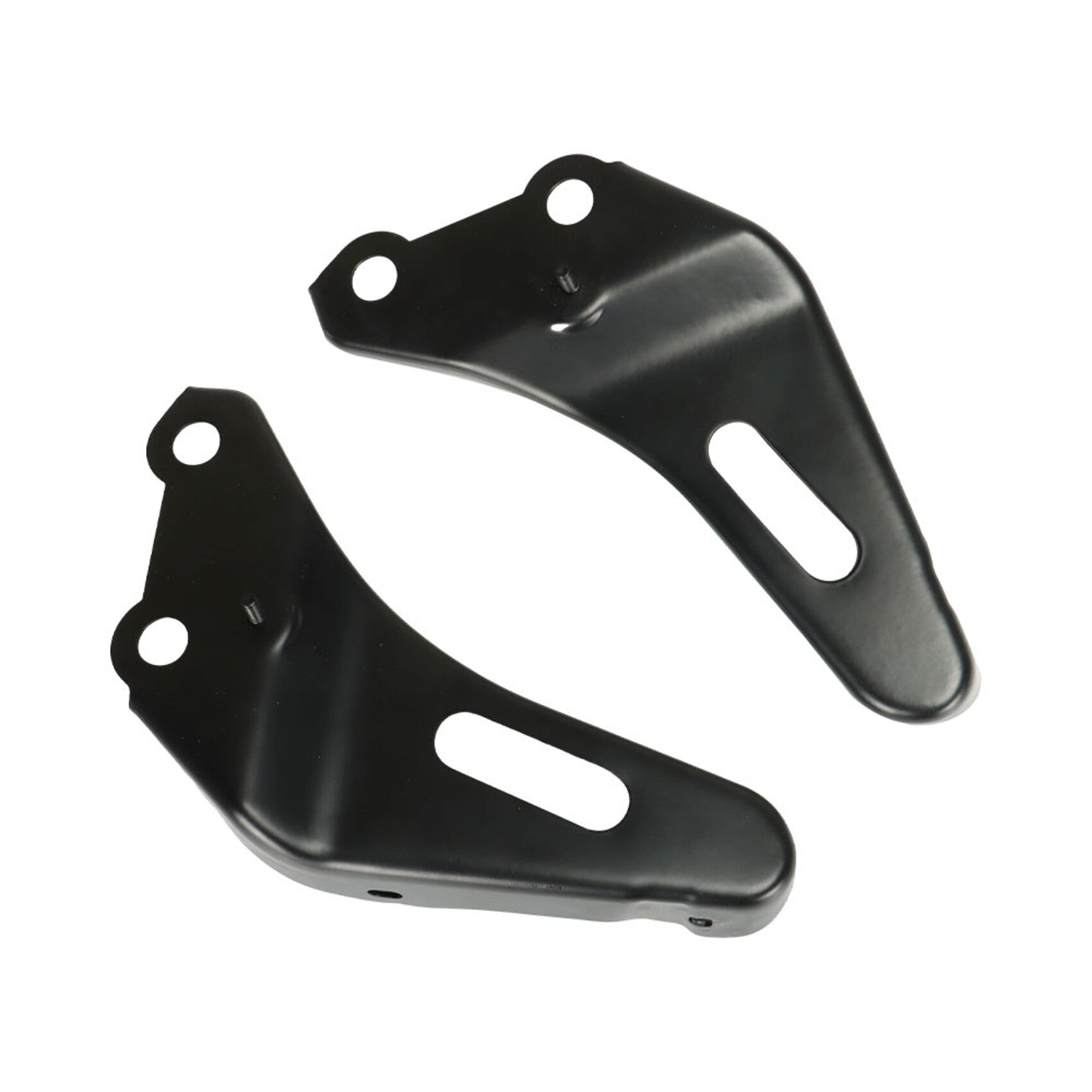 labwork Front Bumper Mounting Arm Bracket Set Left and Right Black Re ...