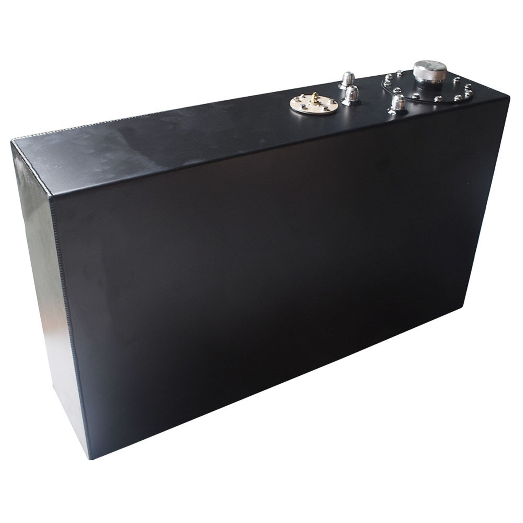 Black 17 Gallon Slim Race Fuel Cell Gas Tank w/ Level Sender Top-Feed ...