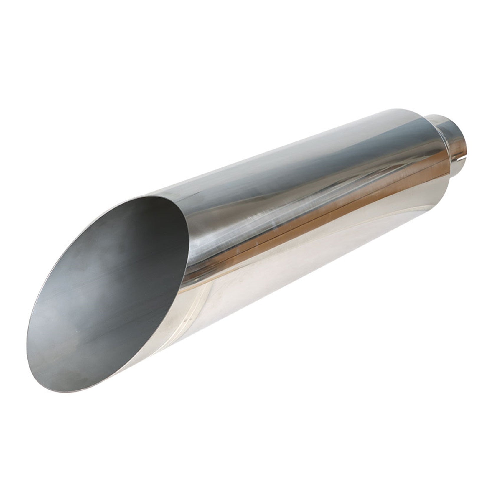 1x 4" Inlet 8" Outlet 36" Long Diesel Exhaust Stack Pipe Miter Cut Si ...