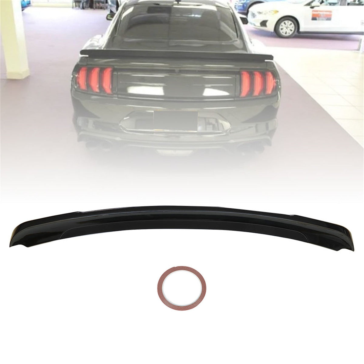 Labwork For 2015-2020 Ford Mustang Rear Trunk Spoiler Wing Glossy Bla ...