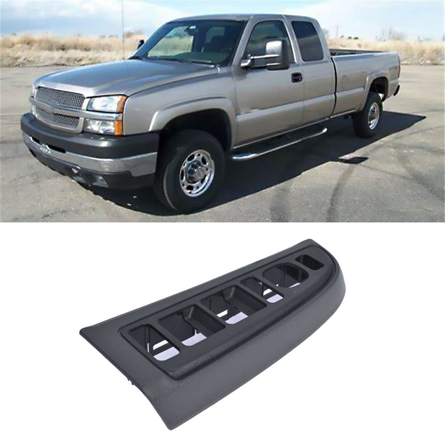 Labwork Gray Driver Side Window Switch Trim For 03-07 Silverado Sierr ...