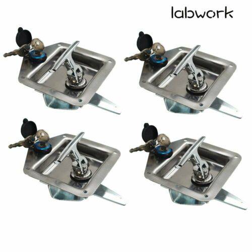 Labwork T-handle Tool Box Lock RV Door Latch w/ Two Keys Stainless St ...